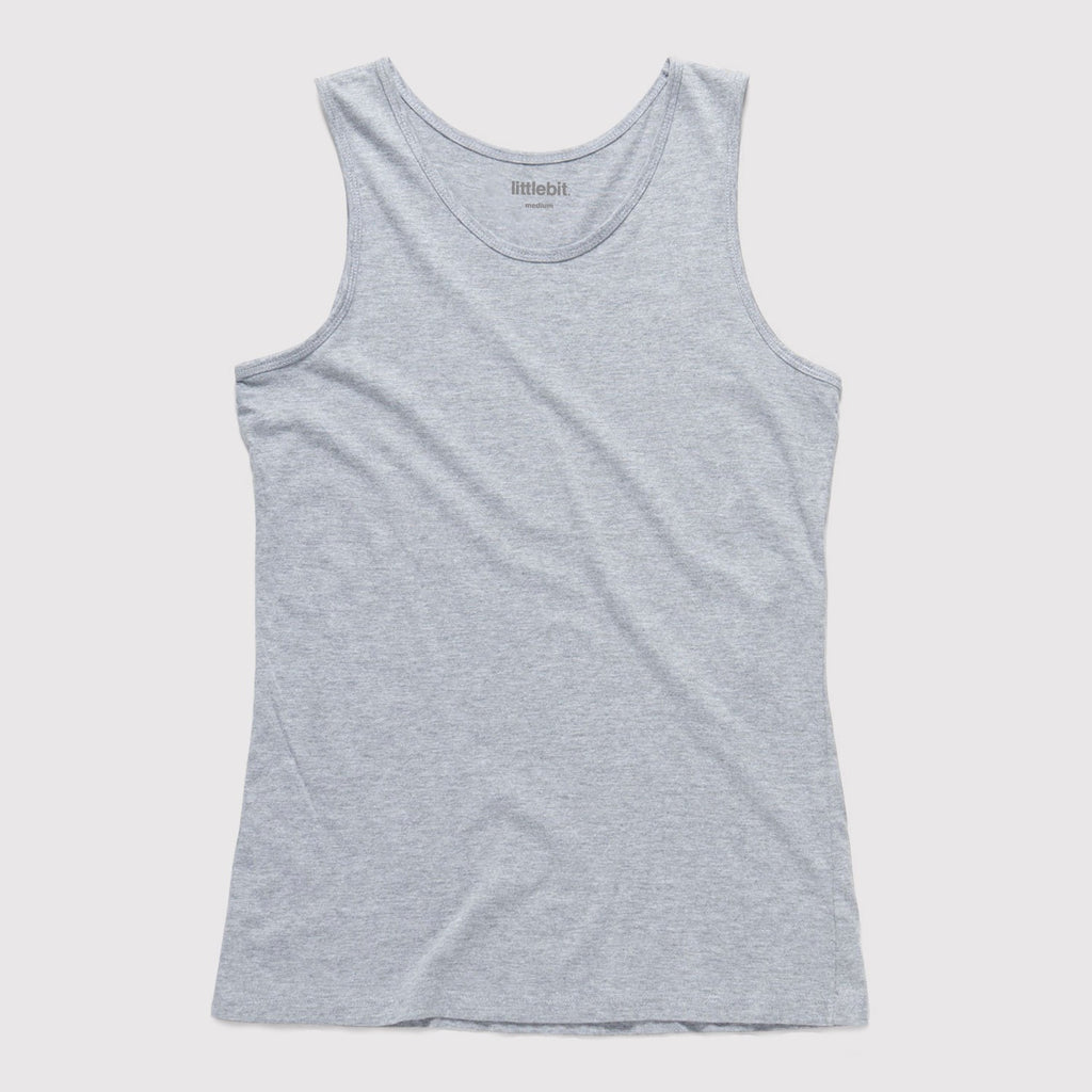 Mens Grey Singlets & Tanks | Mens Basic Grey Singlet | littlebit